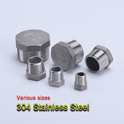 BSP Thread Stainless Steel Male Blanking Plug Tube End Cap Cover Pipe ...