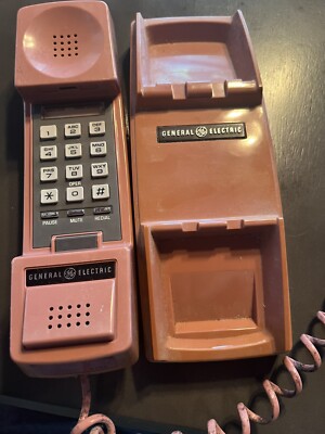 Wall Mount Telephone General Electric Harvest Gold Push Button AS IS ...