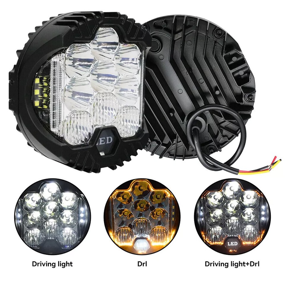 5 / 7 inch Car LED Work Light Pods Spot Flood Combo Offroad SUV Driving ...