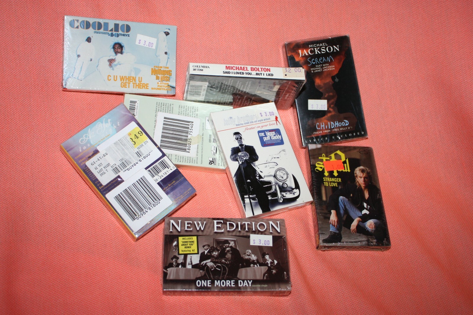 SEALED Cassette Single Tape Lot of 132 Tapes Rock Rap Dance R&B Soul ...