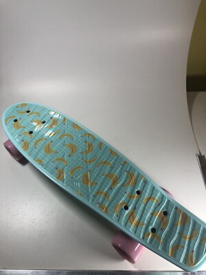 Kryptonics Torpedo Penny Board Skateboard 22" Mint Bananas Deck Pink ...