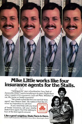 1978 State Farm Insurance Mike Little Old Print AD Unique Gift Idea ...