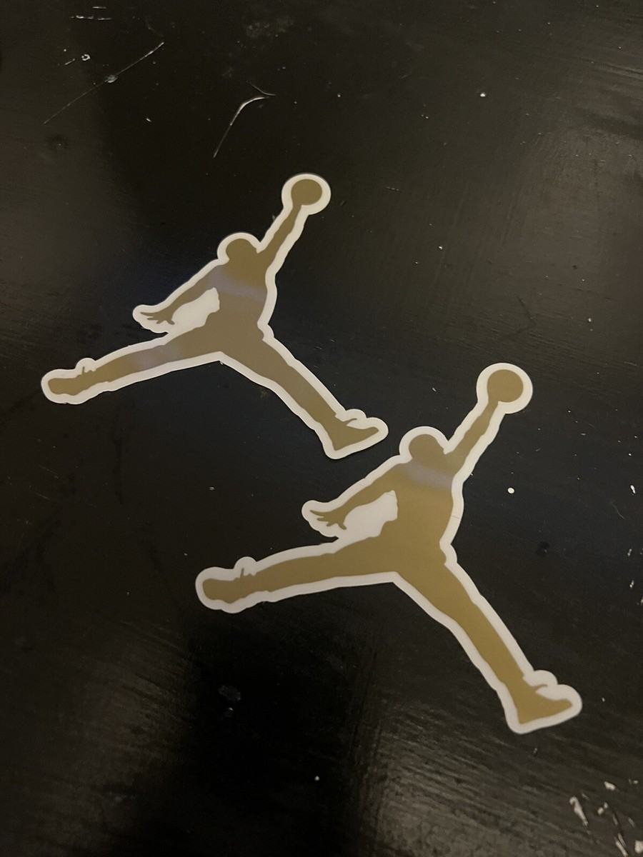 Gold Jordan Logo Gold Jordan Sticker | Depop
