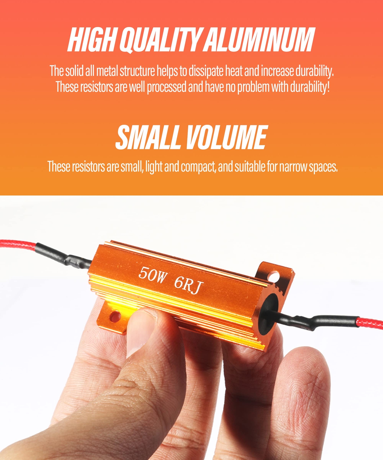 50w 6ohm Led Resistor With Wire And Clipled Turn Signal Load Resistor ...