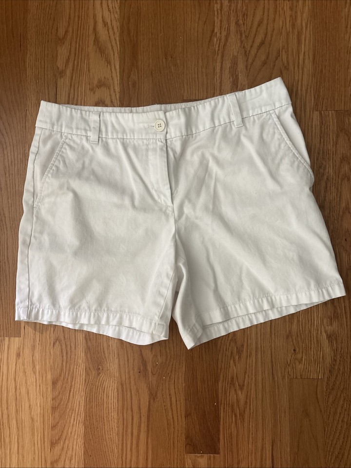 Ann Taylor Loft Outlet Women’s White Shorts Sz 10 Pockets 4” Inseam ...
