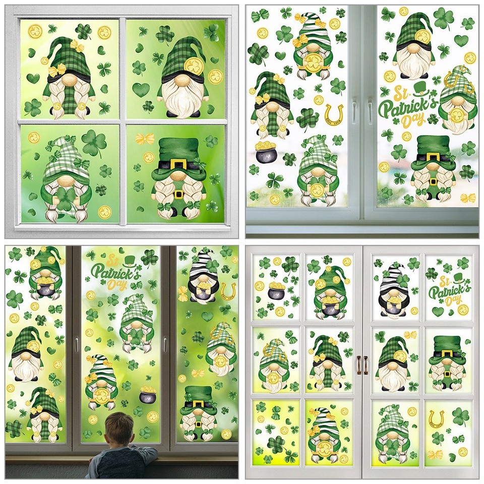 Window Film Decorative St Patricks Day Clings Decals Ireland Stickers ...
