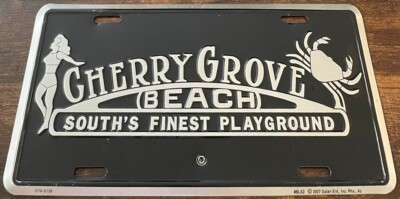 Cherry Grove Beach Booster License Plate South Carolina South Finest ...