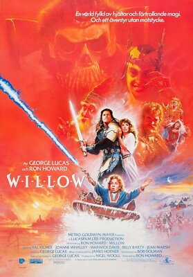 1988 Willow Movie Poster 11X17 Willow Ufgood Madmartigan Sorsha Queen ...