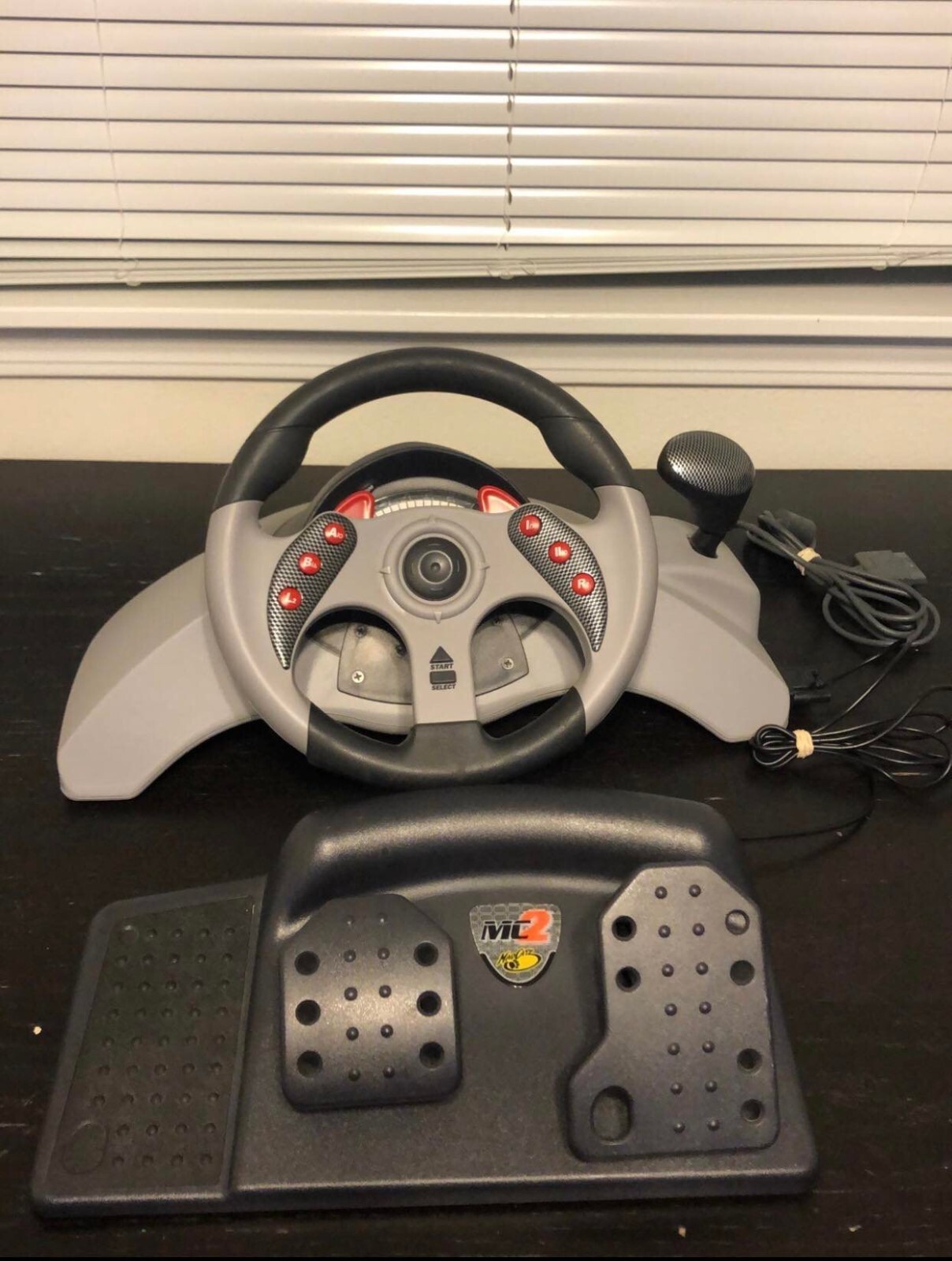 Mad Catz MC2 Racing Wheel and Pedals For Playstation2 Untested | eBay