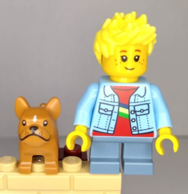 LEGO Brand Store Build-A-Minifigure Boy Nougat French Bulldog Exclusive ...