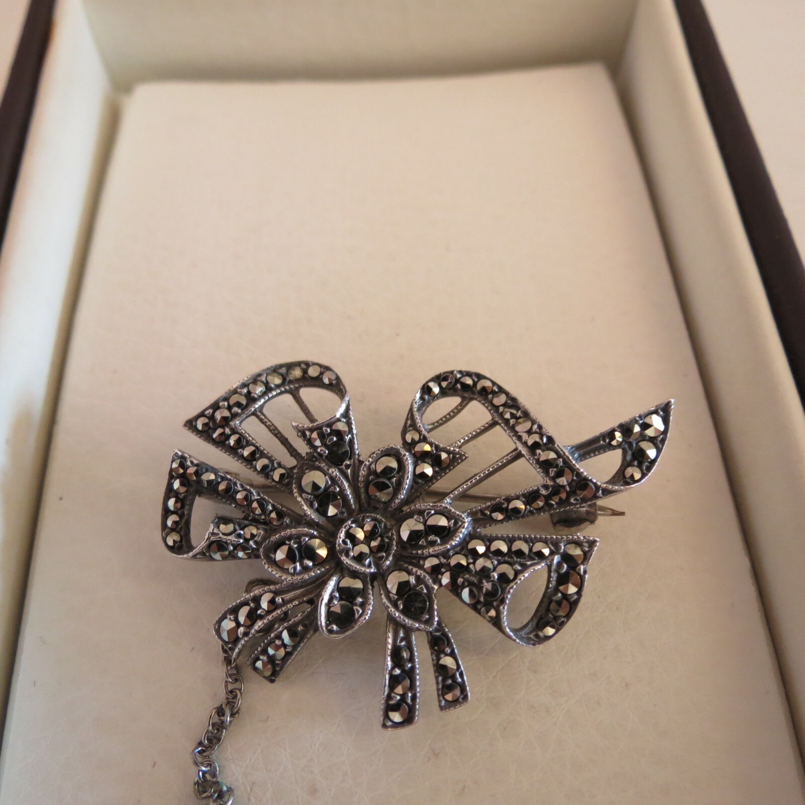 Vintage sterling silver & marcasite brooch | eBay