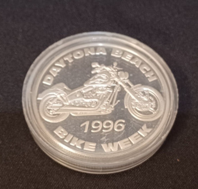 1996 Daytona Beach Bike Week 1 oz Fine Silver Round 999 Coin | eBay