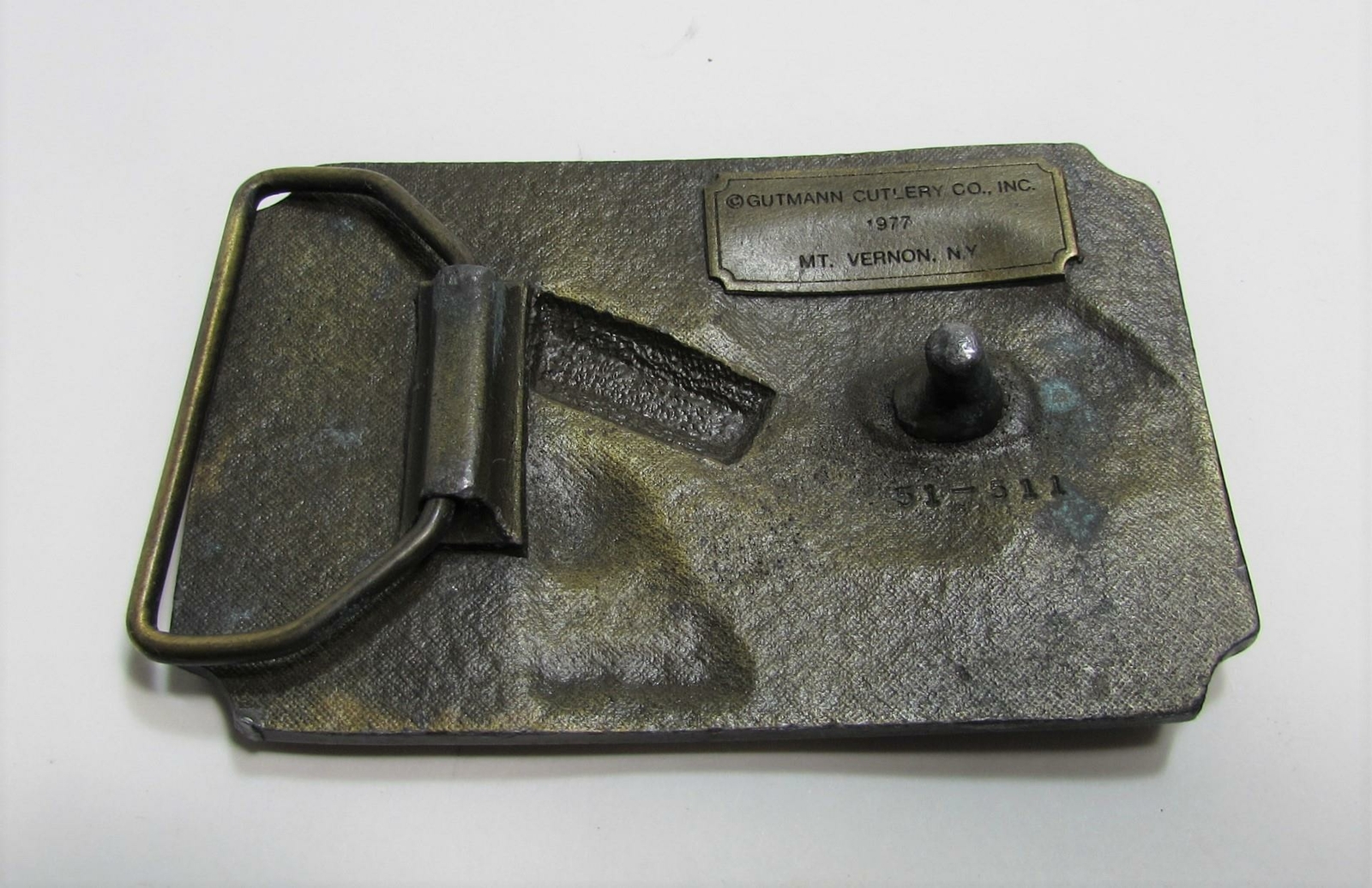 1977 Edge Mark Explorer Knife Advertising Brass Belt … - Gem