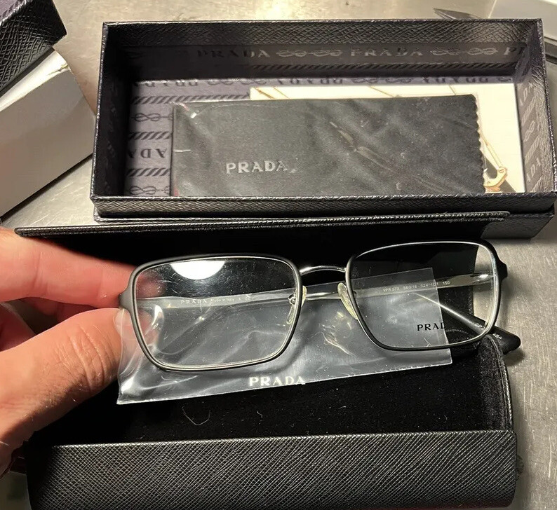 Prada Eyeglasses Frames PR 57XV -524101-56 Matte Silver | eBay