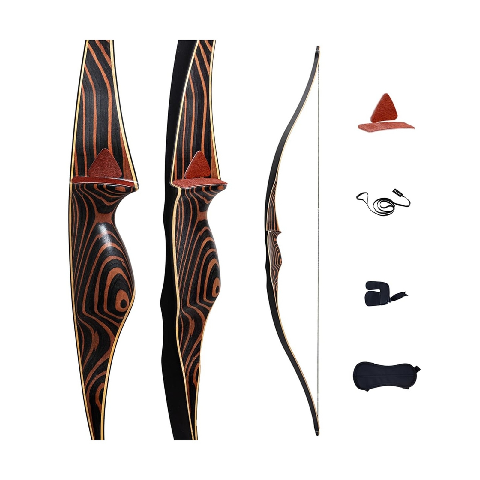 Deerseeker Archery 54" Traditional Bow Hunting Longbow with Bamboo Core ...