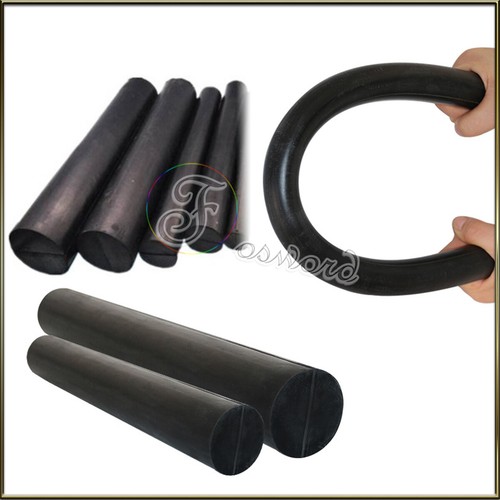 Black Nitrile Rubber Natural Round Rods Solid Bar Damping Block φ21 25 ...