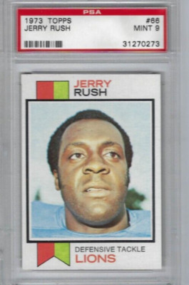 1973 Topps football card #66 Jerry Rush Detroit Lions graded PSA 9 | eBay