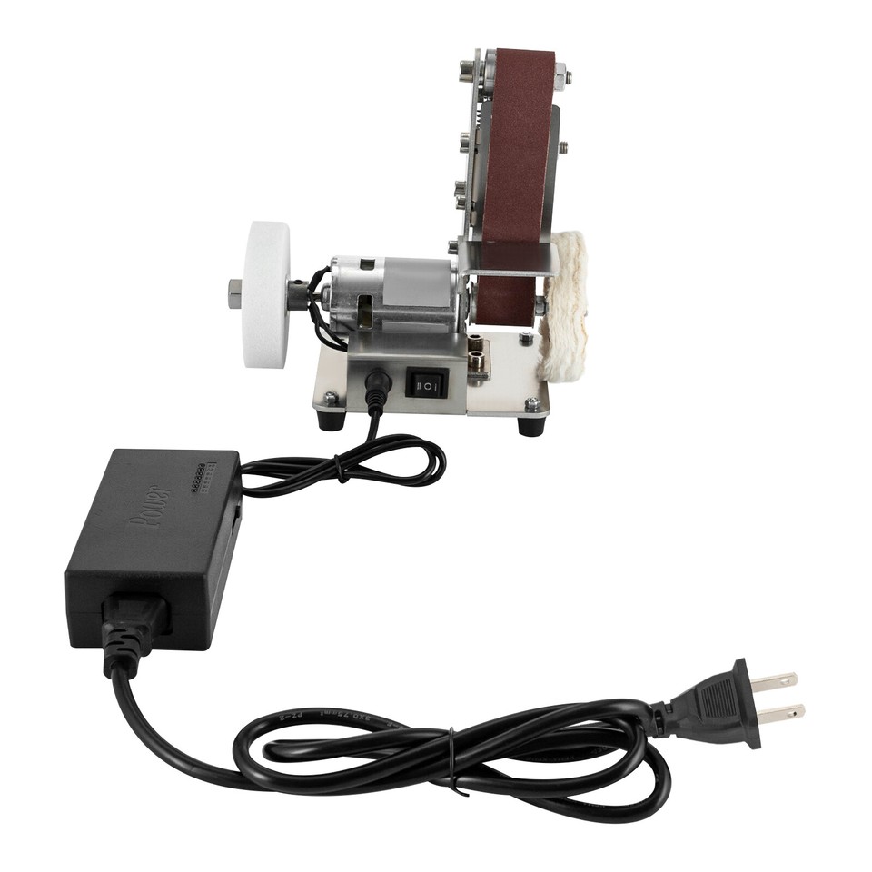 Electric Bench Belt Sander Mini Abrasive Polishing Sanding Grinding ...