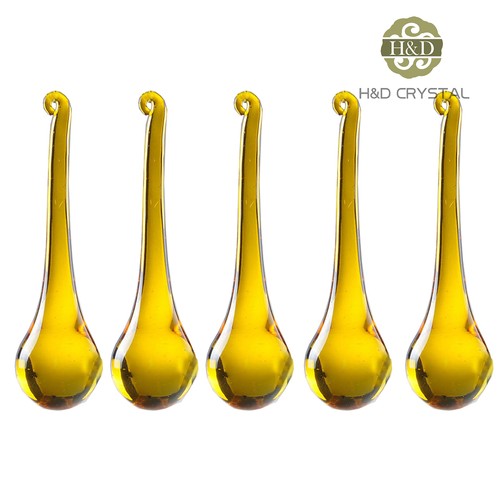 10 Yellow Rain Drop Crystal Prism Lighting Pendant Chandelier Glass ...