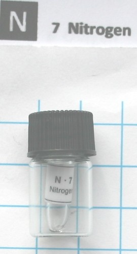 Mini ampoule Nitrogen gas 99% in a glass vial element 7 sample | eBay UK