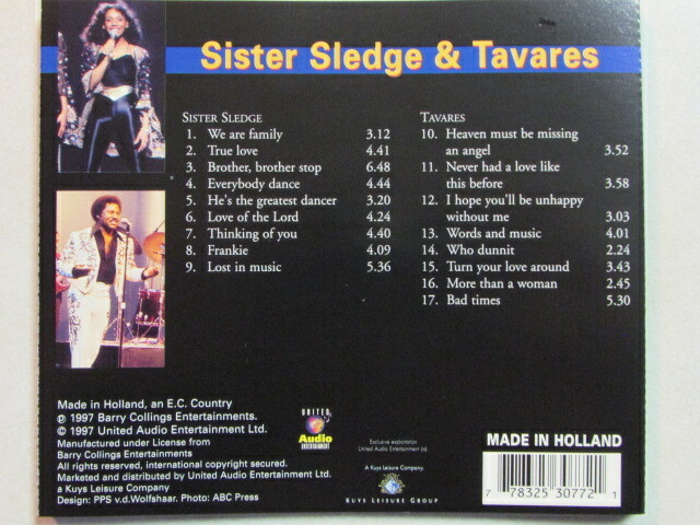 SISTER SLEDGE & TAVARES MEMBERS EDITION DIGITAL REMASTERED 17 TRK 1997 ...