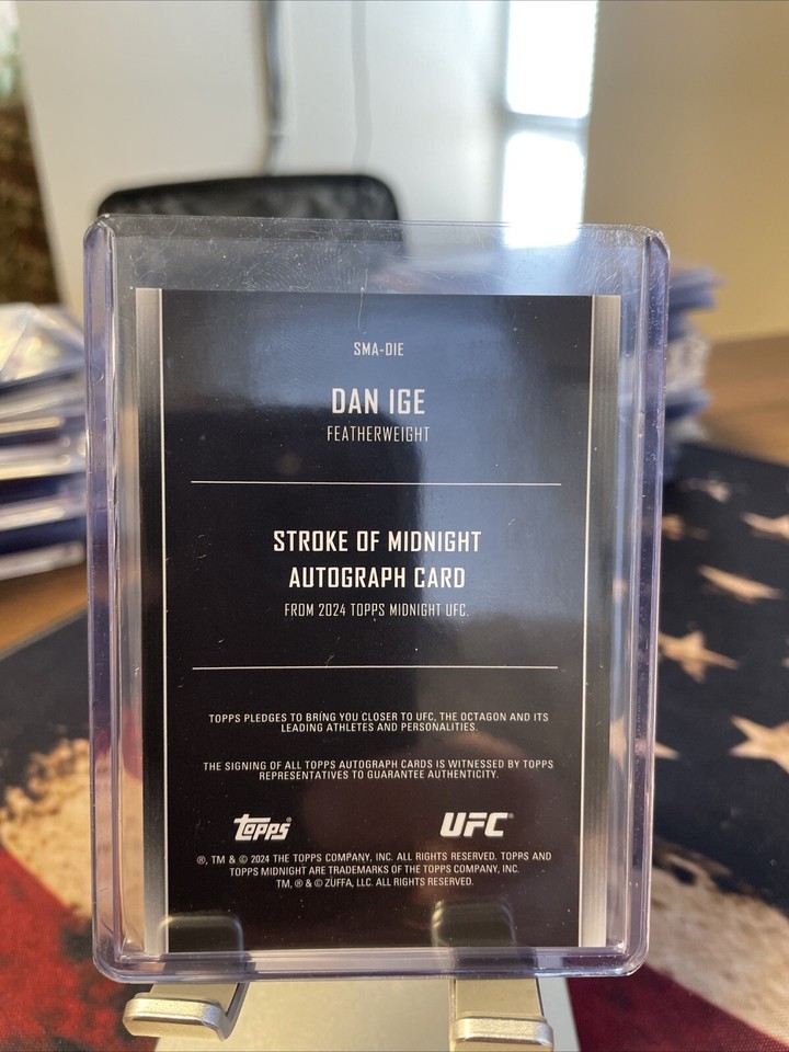 2024 TOPPS MIDNIGHT UFC DAN IGE STROKE OF MIDNIGHT AUTO NO. SMA-DIE | eBay