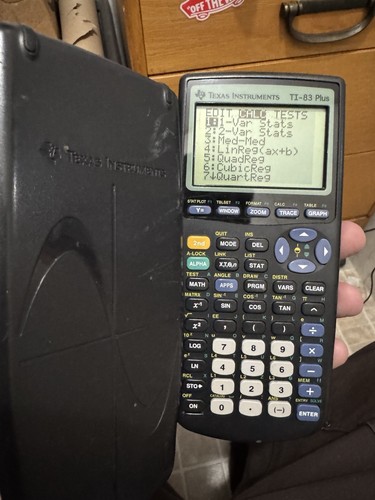 Texas Instruments TI-83 Plus Graphing Calculator with Cover Tested ...