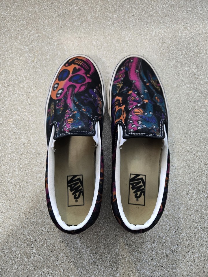 Vans Classic Slip On Shoes Trippy Drip Mens Size 10 | eBay