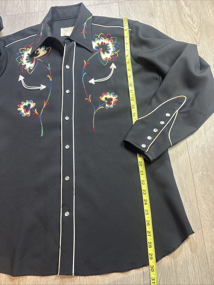 H Bar C California Ranchwear Western Pearl Snap Embroidered Men’s ...