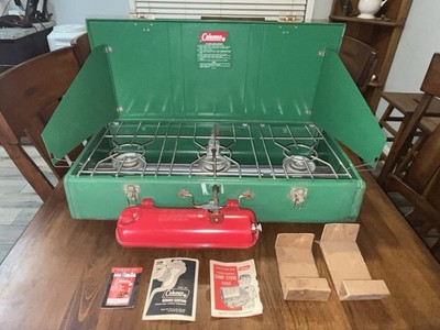 Vintage Unfired 1973 Coleman Model 426D 3-Burner Camp Stove Green | eBay