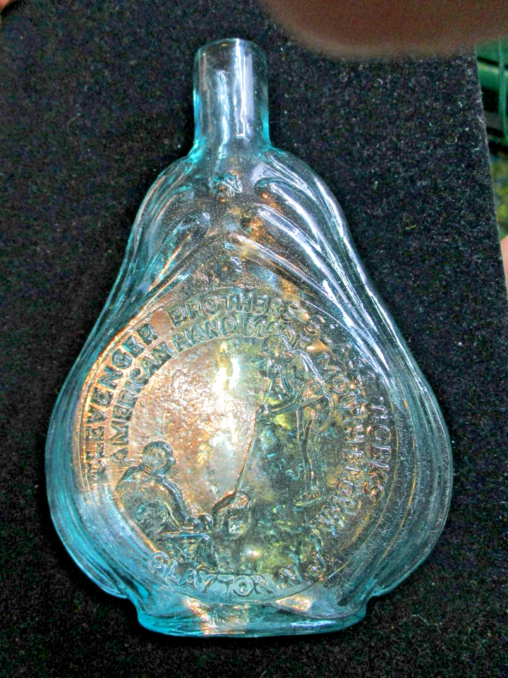 Rare Clevenger Bros Glass Works Aqua Blue Mouth Blown Hand Made Glass ...