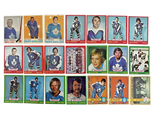Toronto Maple Leafs 21 Different Vintage 1960s 1970s Hockey Card OPC ...