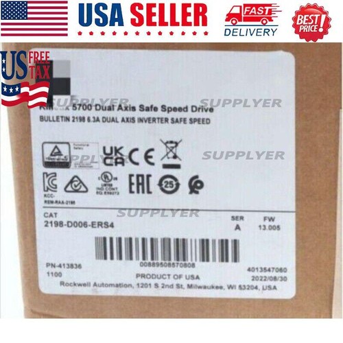New Sealed AB 2198-D006-ERS4 Kinetix 5700 Dual Axis Safe Speed Drive US ...