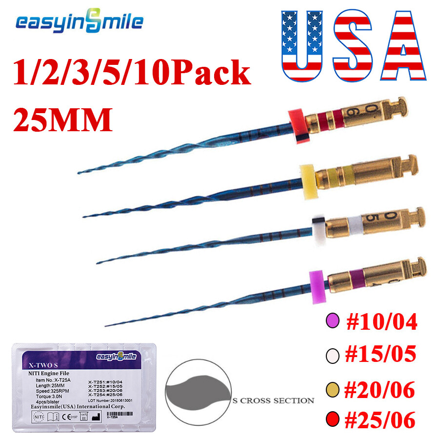 NITI Rotary X-TWO Files S Cross Section Files Easyinsmile Endo Root ...