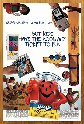 1999 Kool-Aid Ticket To Fun Print Ad/Poster Pokemon Game Boy 90s Kids ...