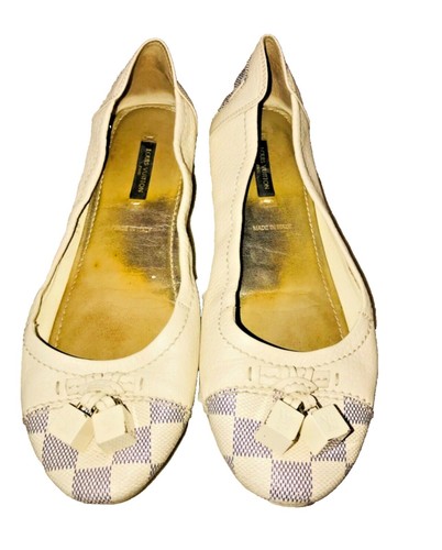 Louis Vuitton LV Checkered Damier With LV Cubes Dais Ballet Flats Shoes ...