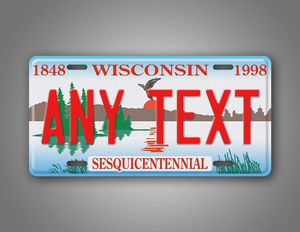 Personalized 1997-2008 Wisconsin Sesquicentennial License Plate Custom ...