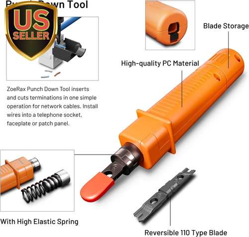 Network Tool Kit, 11 in 1 Professional RJ45 Crimp Tool Kit - Pass ...