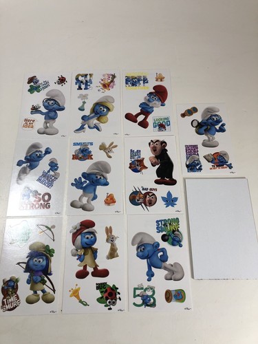 Smurfs Movie Series Complete Set (10) Vending Stickers Rare 2017 ...