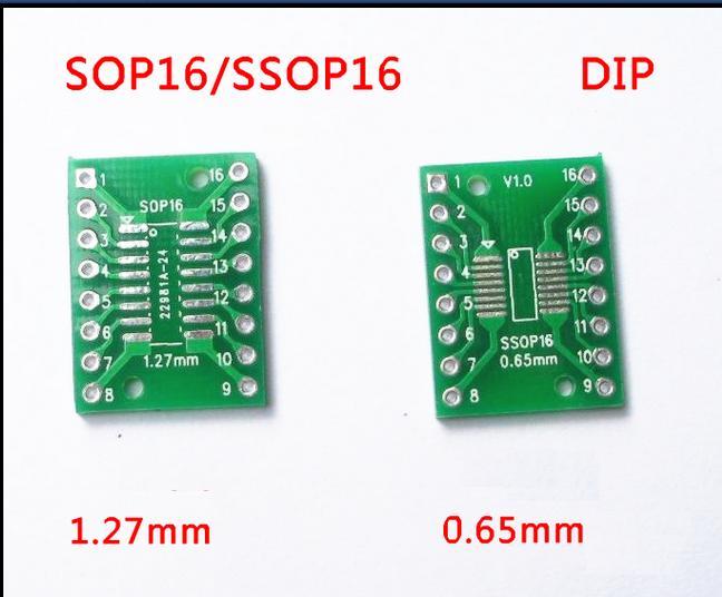 50PCS SOP16 SSOP16 TSSOP16 To DIP16 0.65/1.27mm IC Adapter PCB Board | eBay