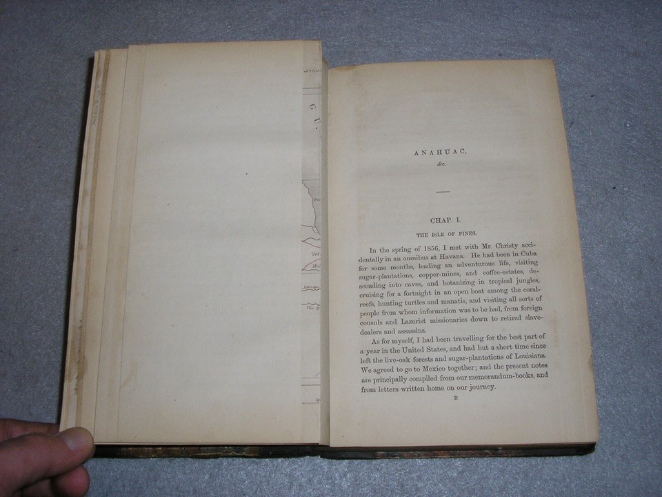 Antique Mexico History Book Anahuac Aztecs Decorative Leather Binding ...