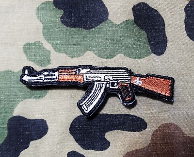AK47 Kalashnikov Full Color Embroidered AK-47 Tactical Military Patch ...