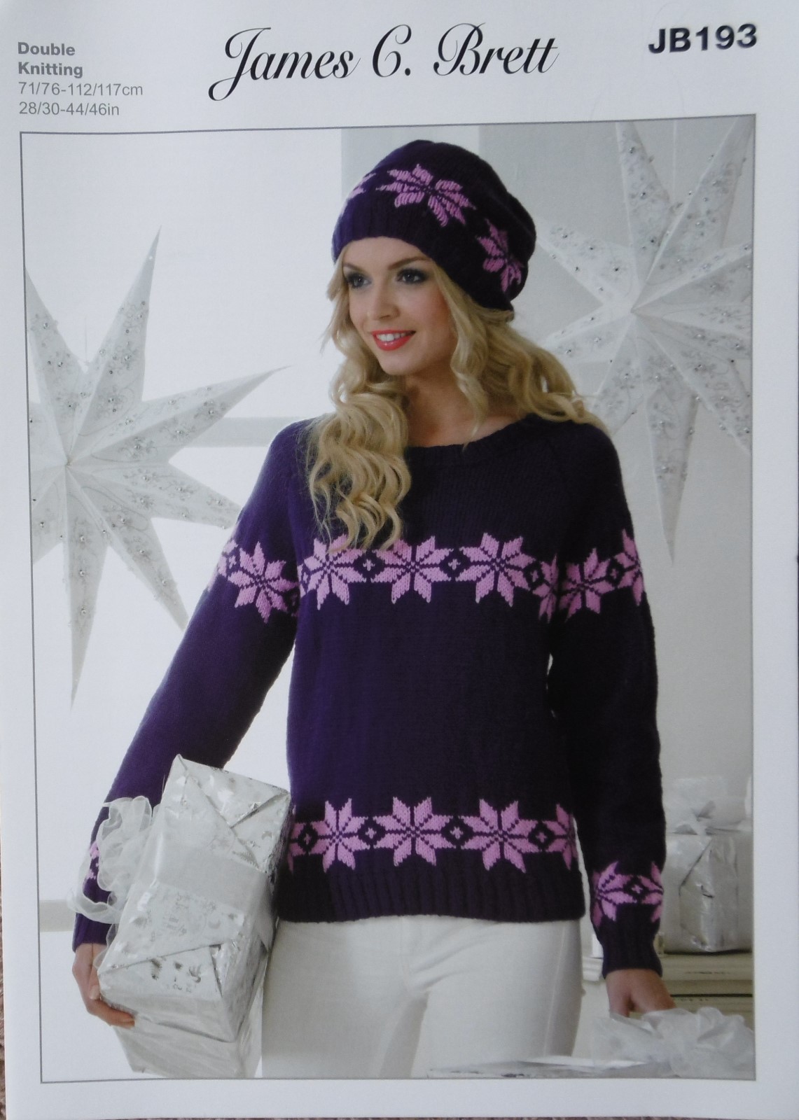 James C brett Knitting Pattern Sweater And Hat JB193 Double Knitting ...