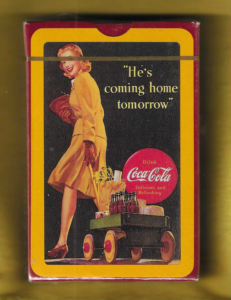 Coca Cola Gil Elvgren "He's Coming Home Tomorrow" Playing Cards Mint ...