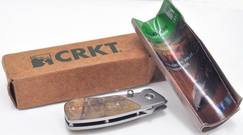 Vintage CRKT STUBBY FOLDING RAZEL Knife with Unique Handle 4020 RH ...