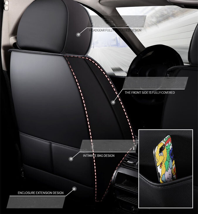 For Toyota Camry 2008-2023 Front Rear Car Seat Cover Full Set 5-Seats ...