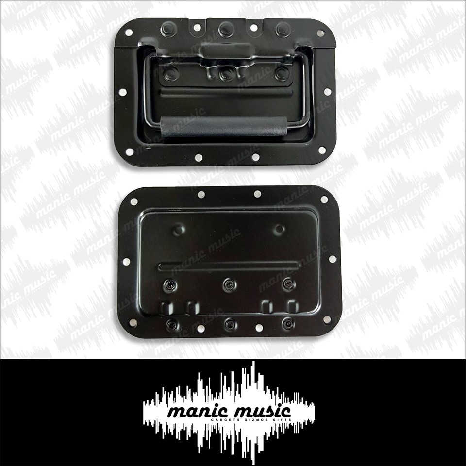 1x Recessed Spring Handle Heavy Duty Steel Black for Rack Flight Road ...