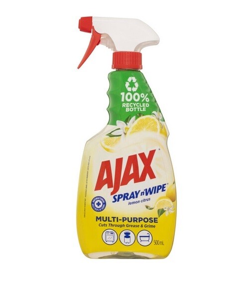 * Ajax Spray N Wipe Lemon Citrus Multi Purpose Cleaner Trigger 500mL ...