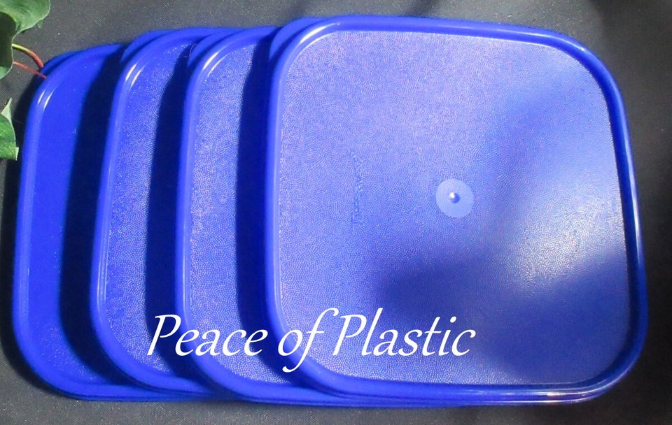 New Tupperware Set of 4 Modular Mates Replacement Square Seals Lids ...