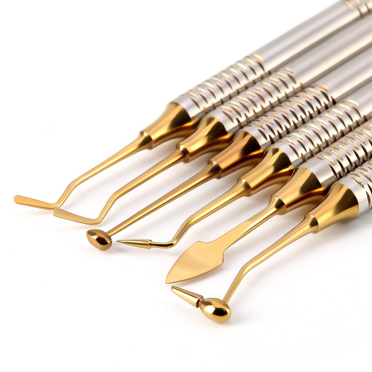 Dental Composite Filling Spatula Tools Resin Filling Repair Blue / Gold ...